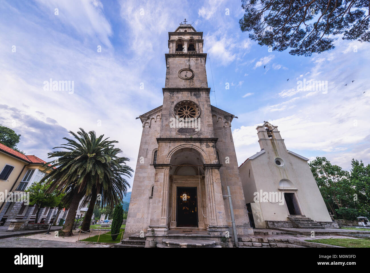 Bell tower of Great Temple of Dormition of Mother of God in Savina ...