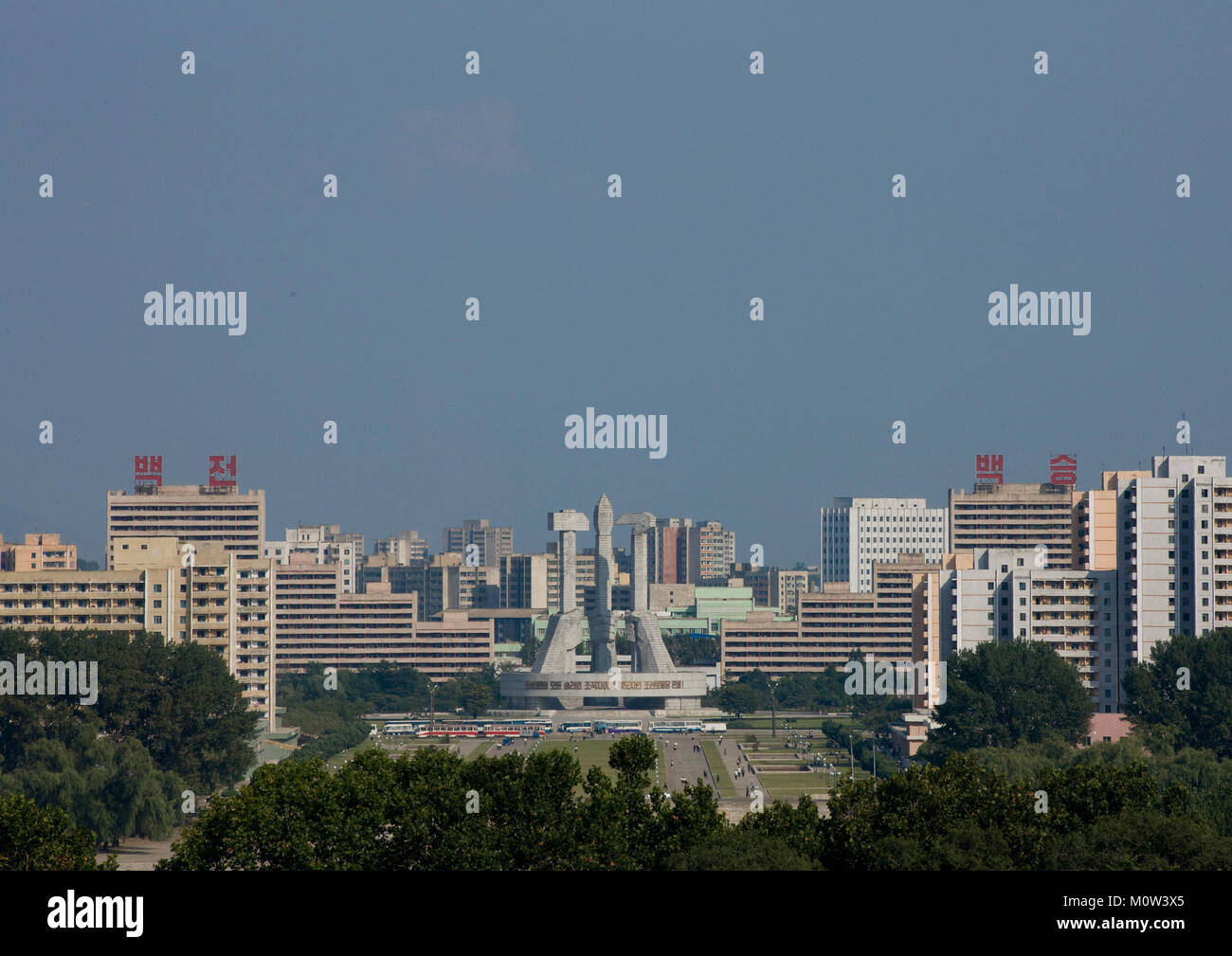 Monument to the foundation of the workers' Party, Pyongan Province ...