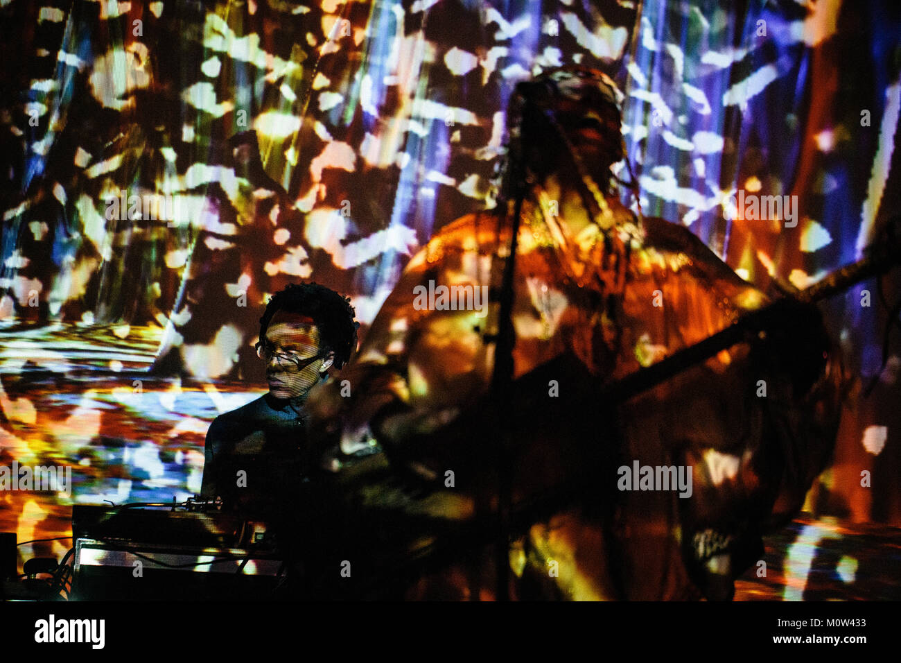 The Moroccan Gnawa musician and singer Maalem Omar Hayat (front) unites ...