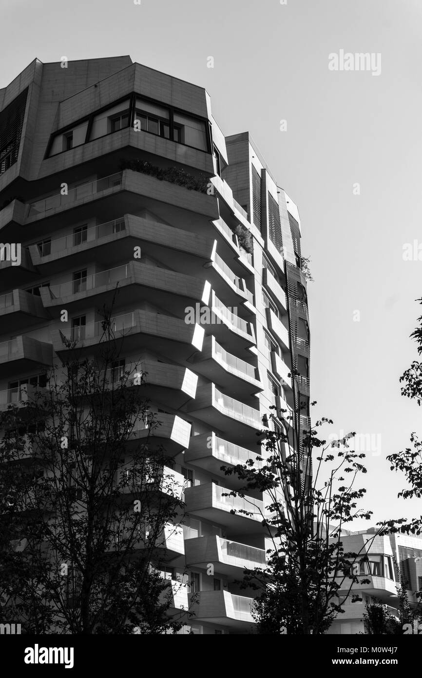 Milan italy modern citylife Black and White Stock Photos & Images - Alamy