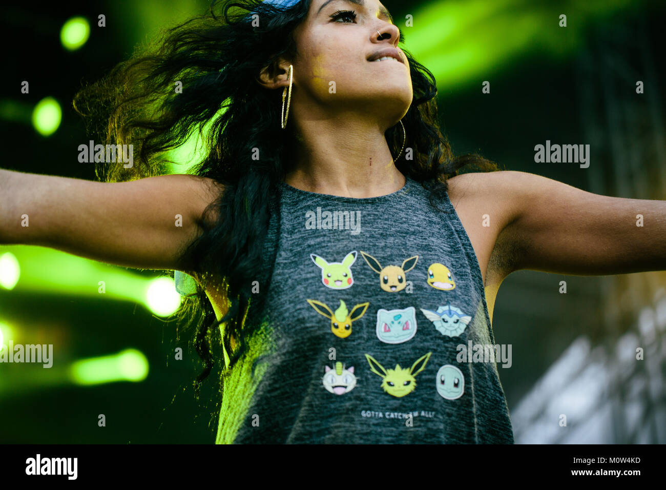 The American rapper and lyricist Princess Nokia performs a live concert ...