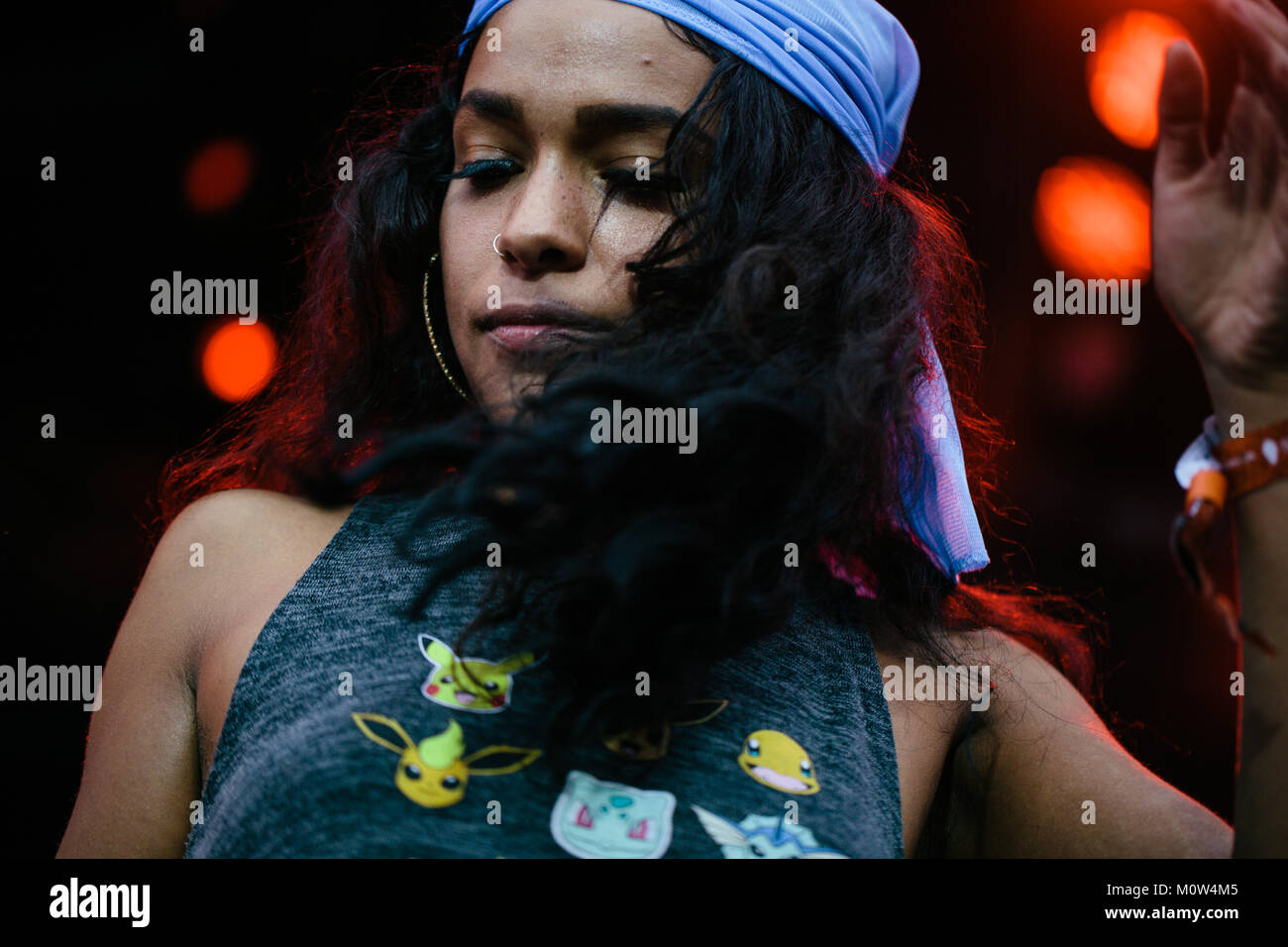 The American rapper and lyricist Princess Nokia performs a live concert ...