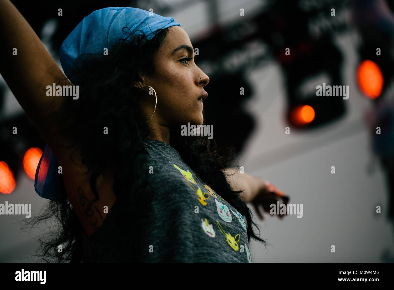 The American rapper and lyricist Princess Nokia performs a live concert ...