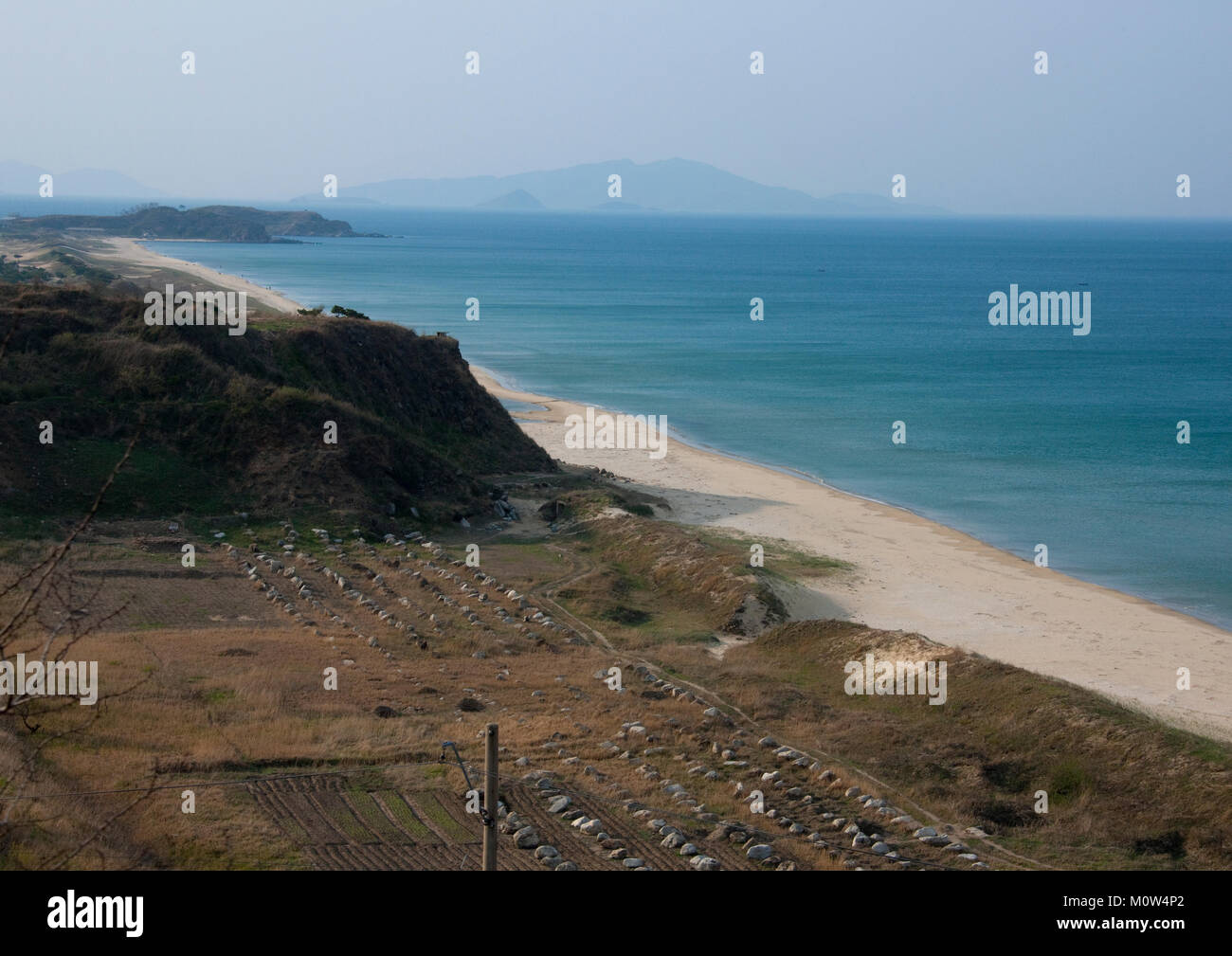 Beach along the coast, Kangwon Province, Wonsan, North Korea Stock ...