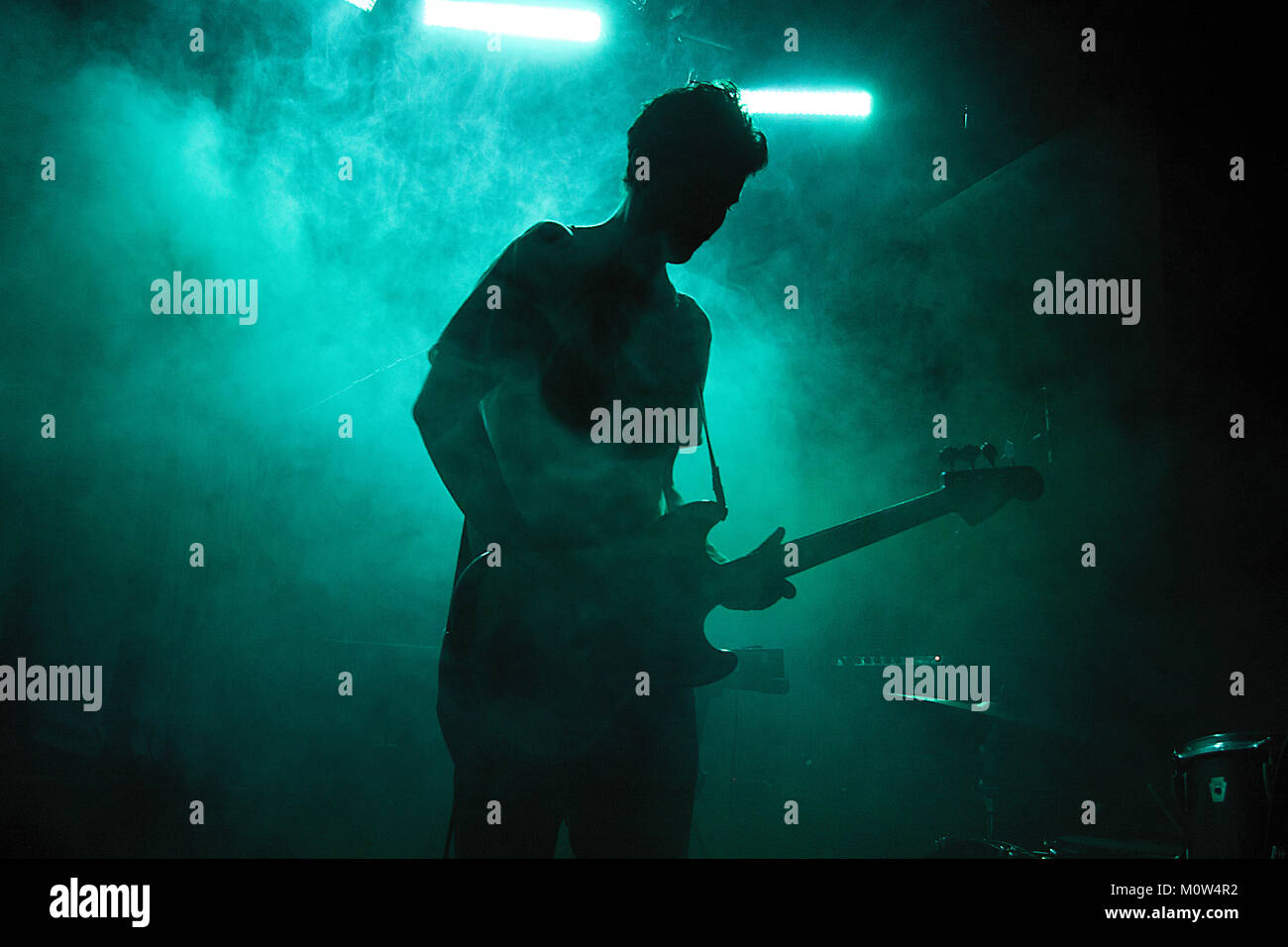 The Danish indie-rock band Efterklang performs a live concert in ...