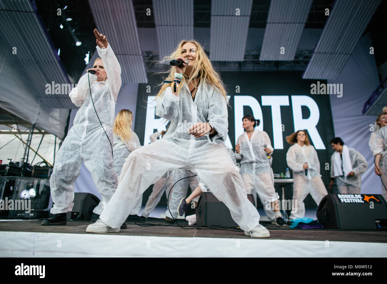 The Icelandic female rap group Reykjavikurdætur performs a live concert ...