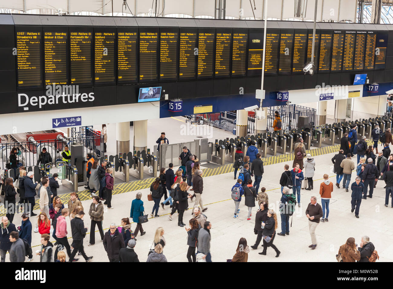 Waterloo Station Departure Boards Stock Photo - Alamy