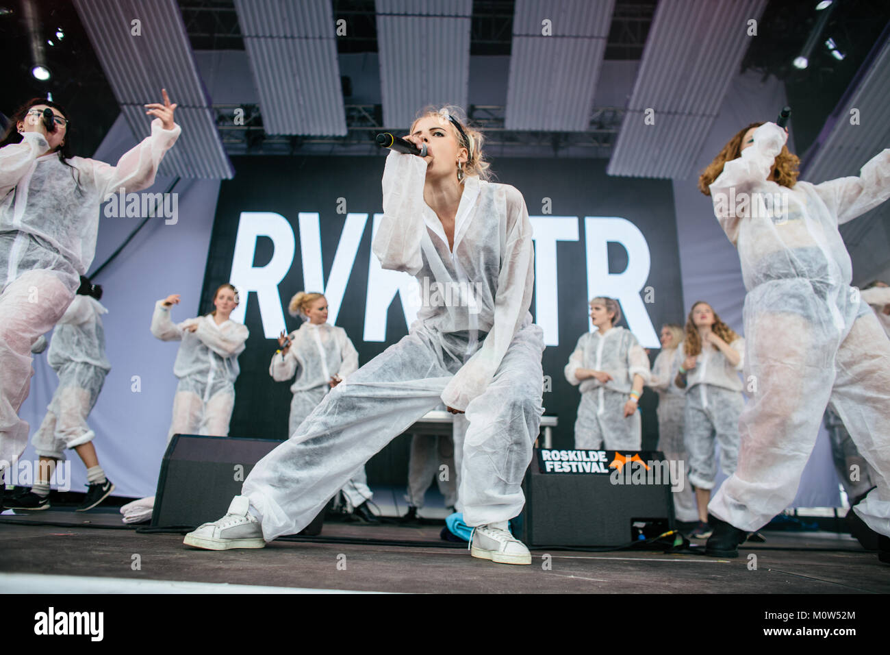 The Icelandic female rap group Reykjavikurdætur performs a live concert ...