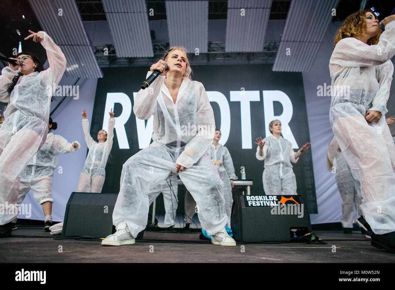 The Icelandic female rap group Reykjavikurdætur performs a live concert ...