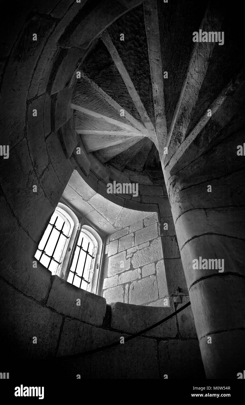 Hexagonal spiral staircase hi-res stock photography and images - Alamy