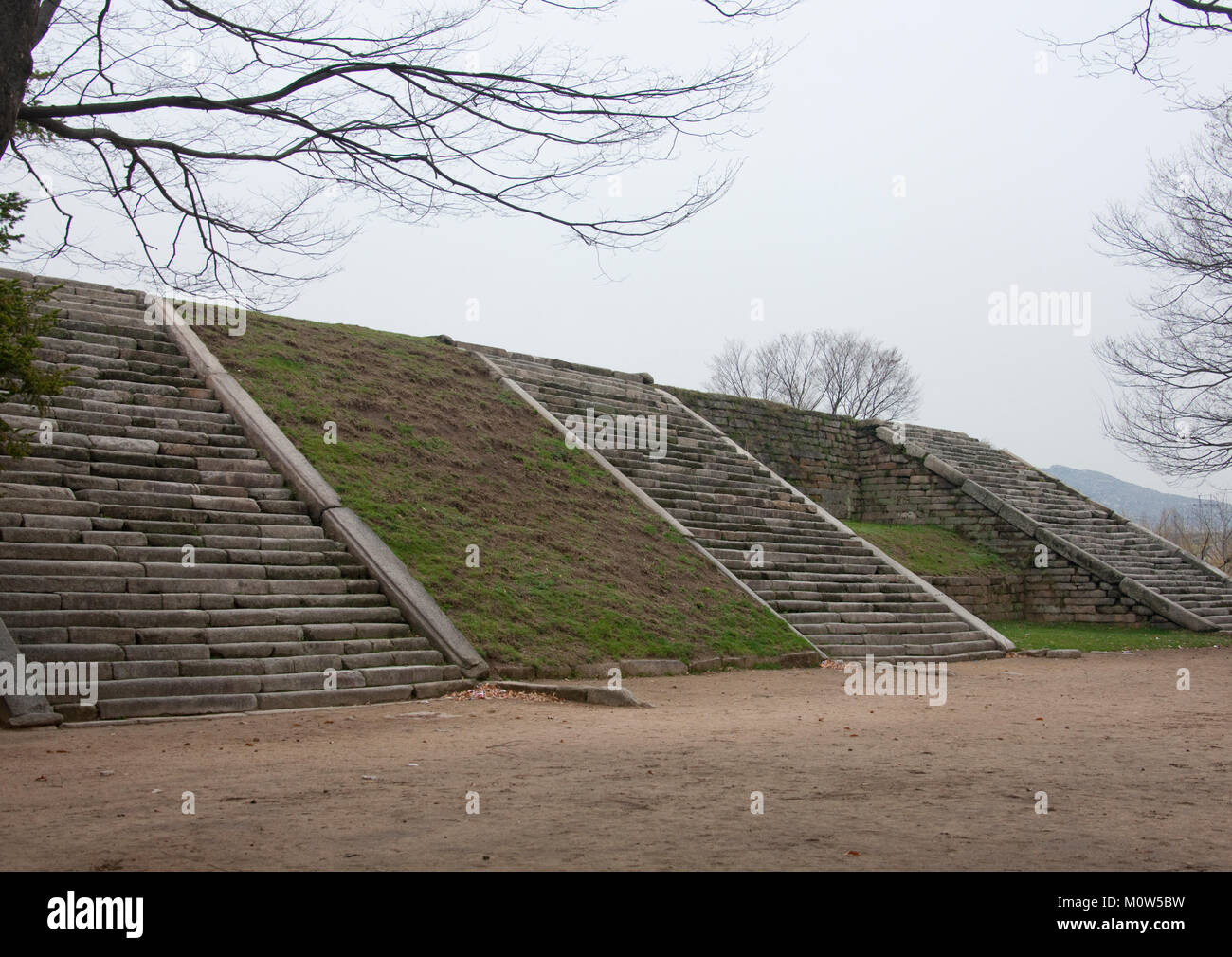 Manwoldae royal palace stairs ruins, North Hwanghae Province, Kaesong ...