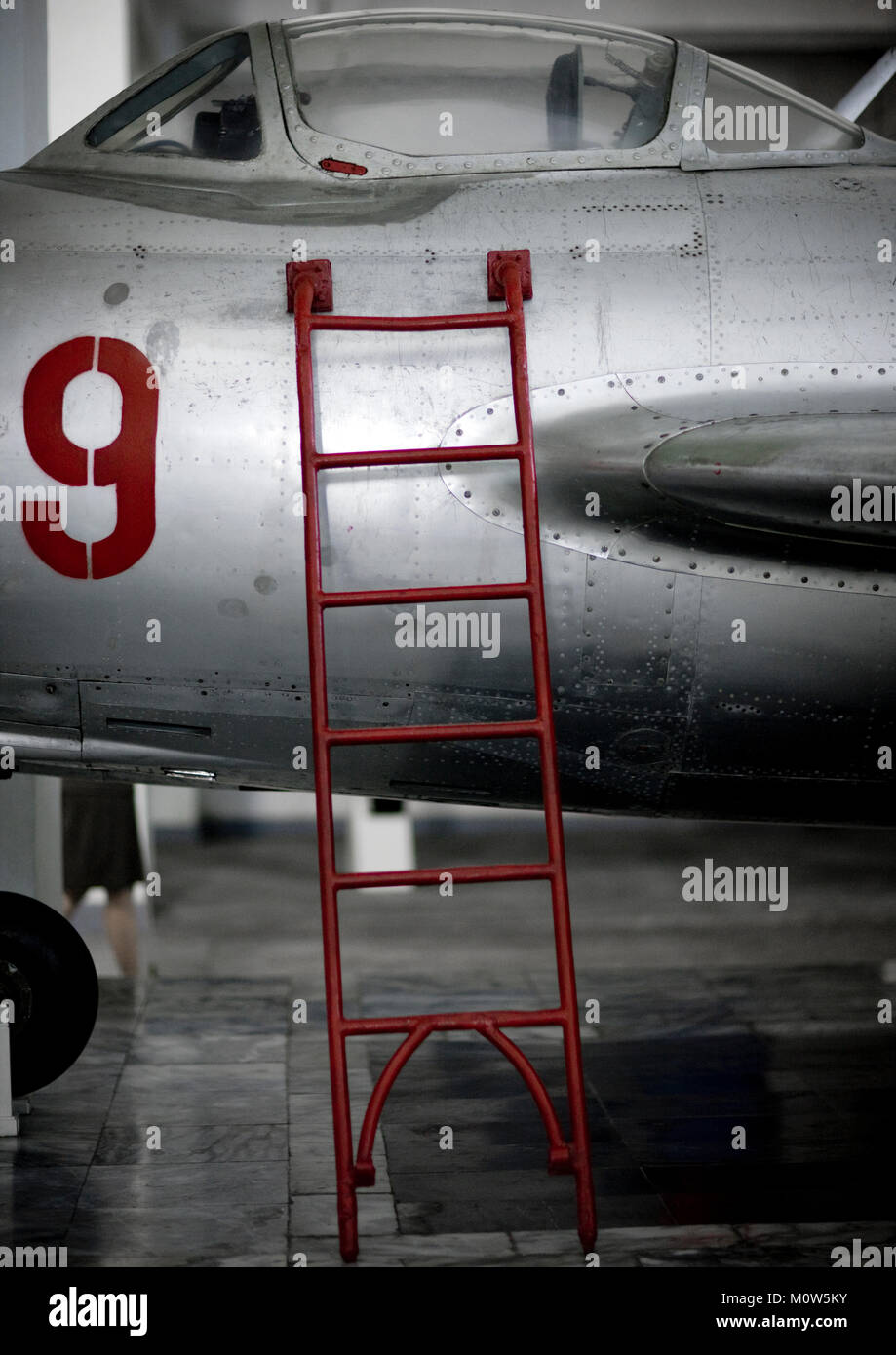 Ladder on a war plane in the victorious fatherland liberation war ...