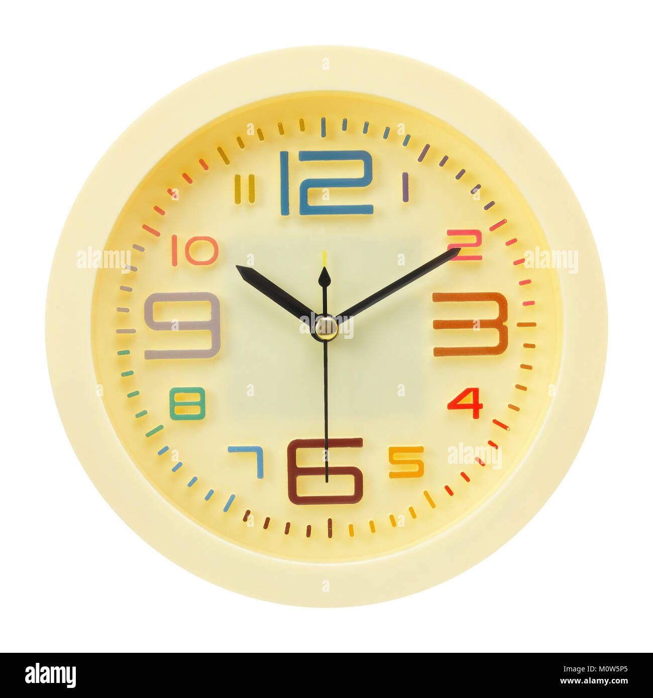 Alarm Clock - Yellow alarm clock isolated on a white background Stock ...