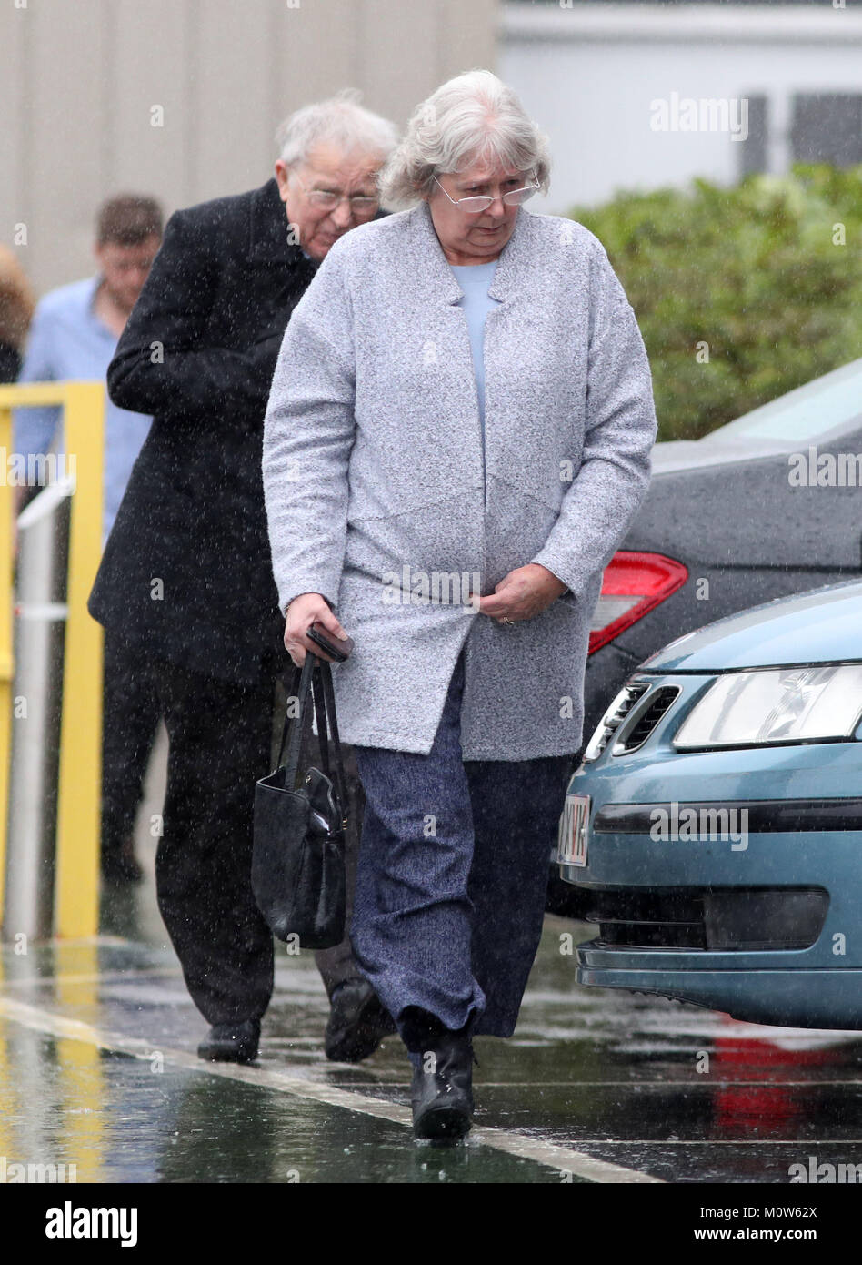 Barbara and Derek Brandon, parents of Dan Brandon, arrive at ...