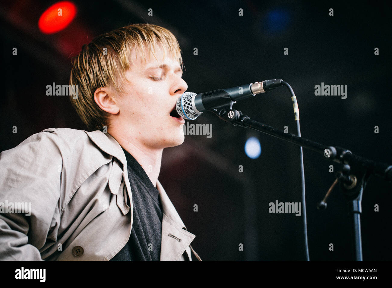 The Danish punk-rock band Communions performs a live concert at the ...