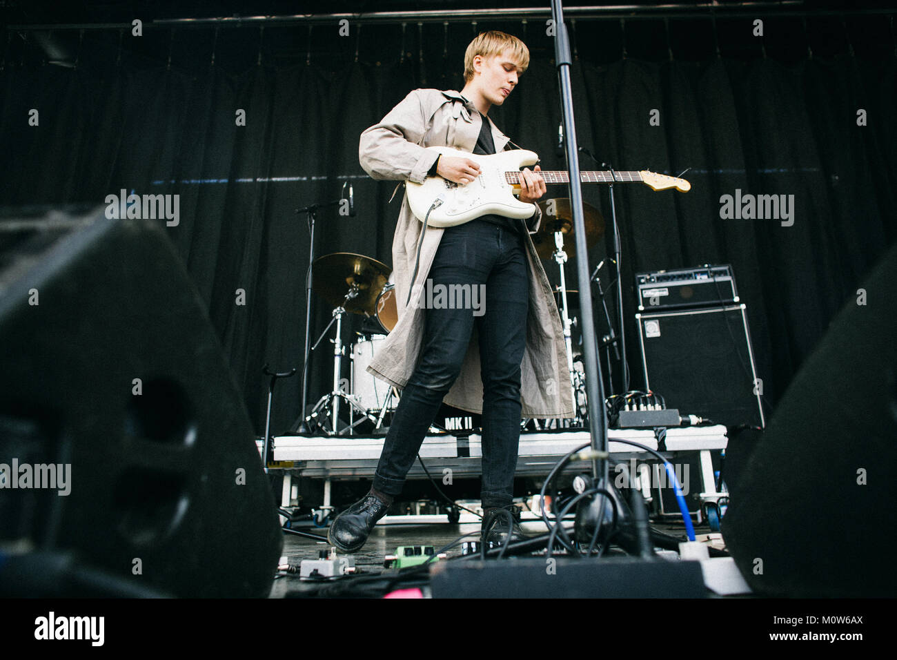 The Danish punk-rock band Communions performs a live concert at the ...