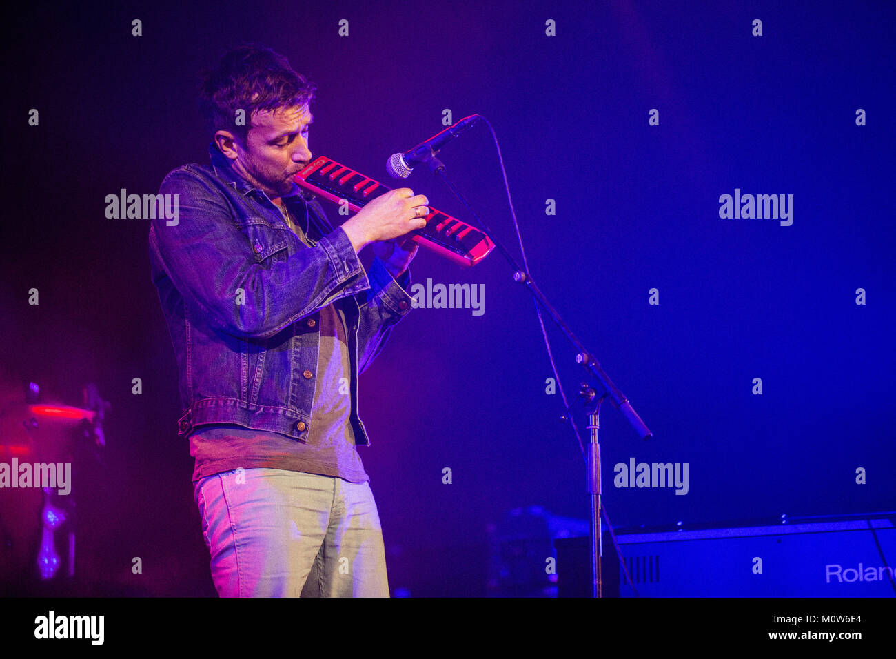 The English musician, singer and record producer Damon Albarn performs ...