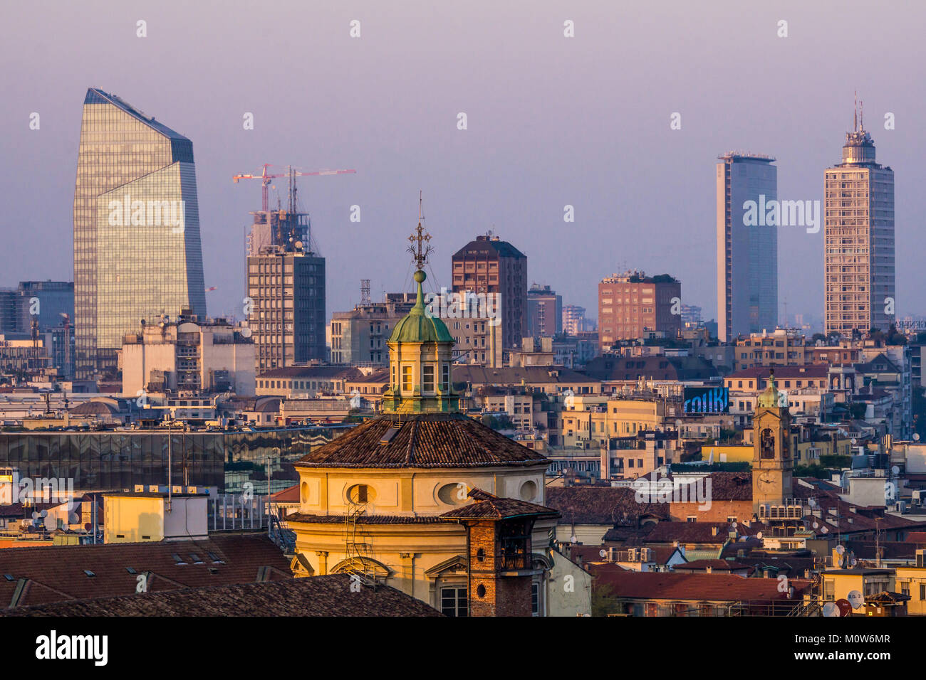 Italy,Lombardy,Milan,skyline viewed from Duomo roof Stock Photo - Alamy