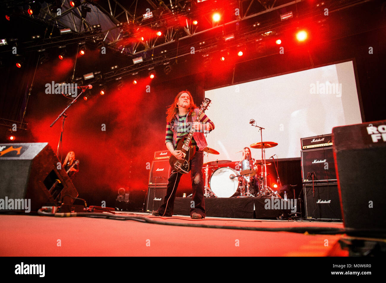 The English doom metal band Electric Wizard performs a live concert at ...