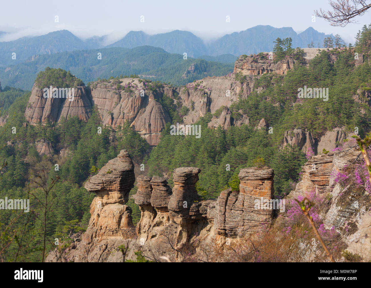 Phallic rock formations, North Hamgyong province, Chilbosan, North ...