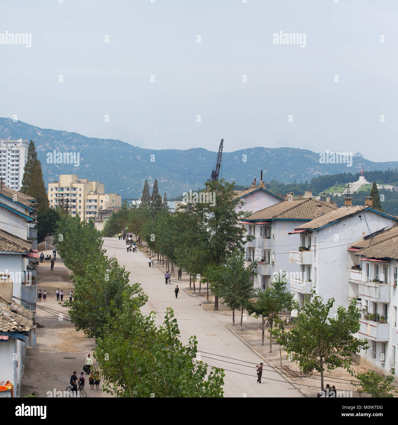 Residential buildings, North Hwanghae Province, Kaesong, North Korea ...