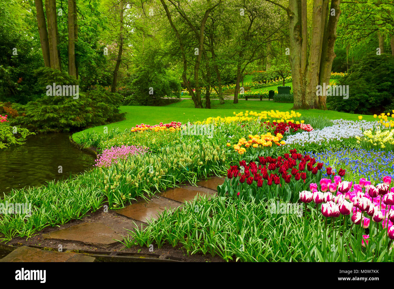 Formal spring garden Stock Photo - Alamy
