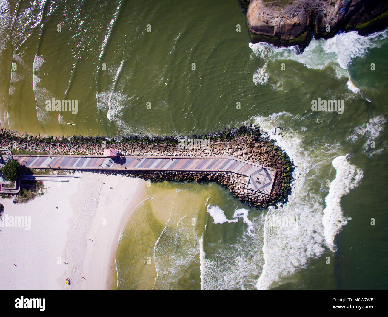 Drone photo of Barra da Tijuca beach, Rio de Janeiro, Brazil Stock ...
