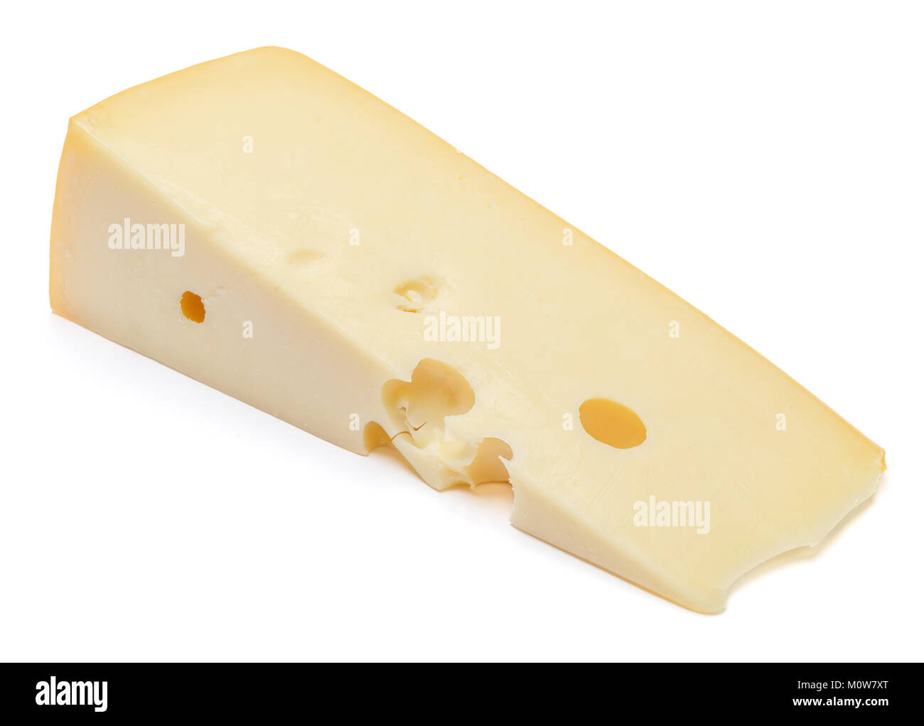 swiss cheese or cheddar on white background Stock Photo - Alamy