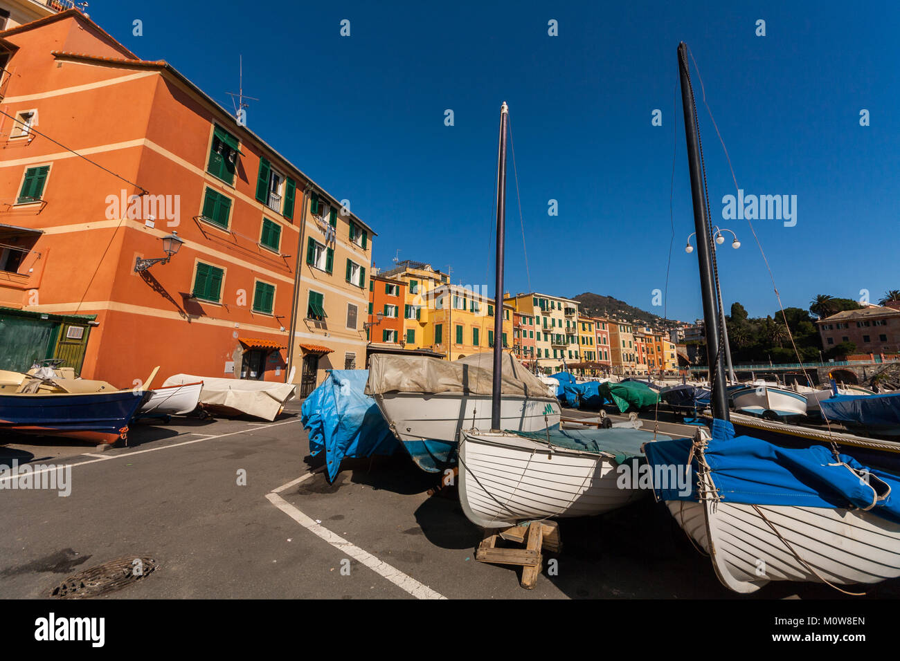 The center of Genova Nervi , Genoa , Ligurian Sea , Liguria , Italy ...