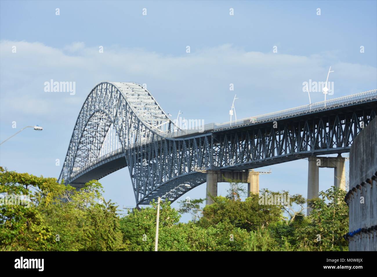 Panama canal bridge Stock Photo - Alamy