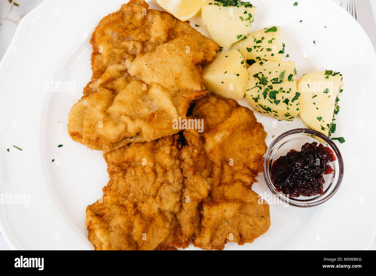 Schnitzel dinner hi-res stock photography and images - Alamy
