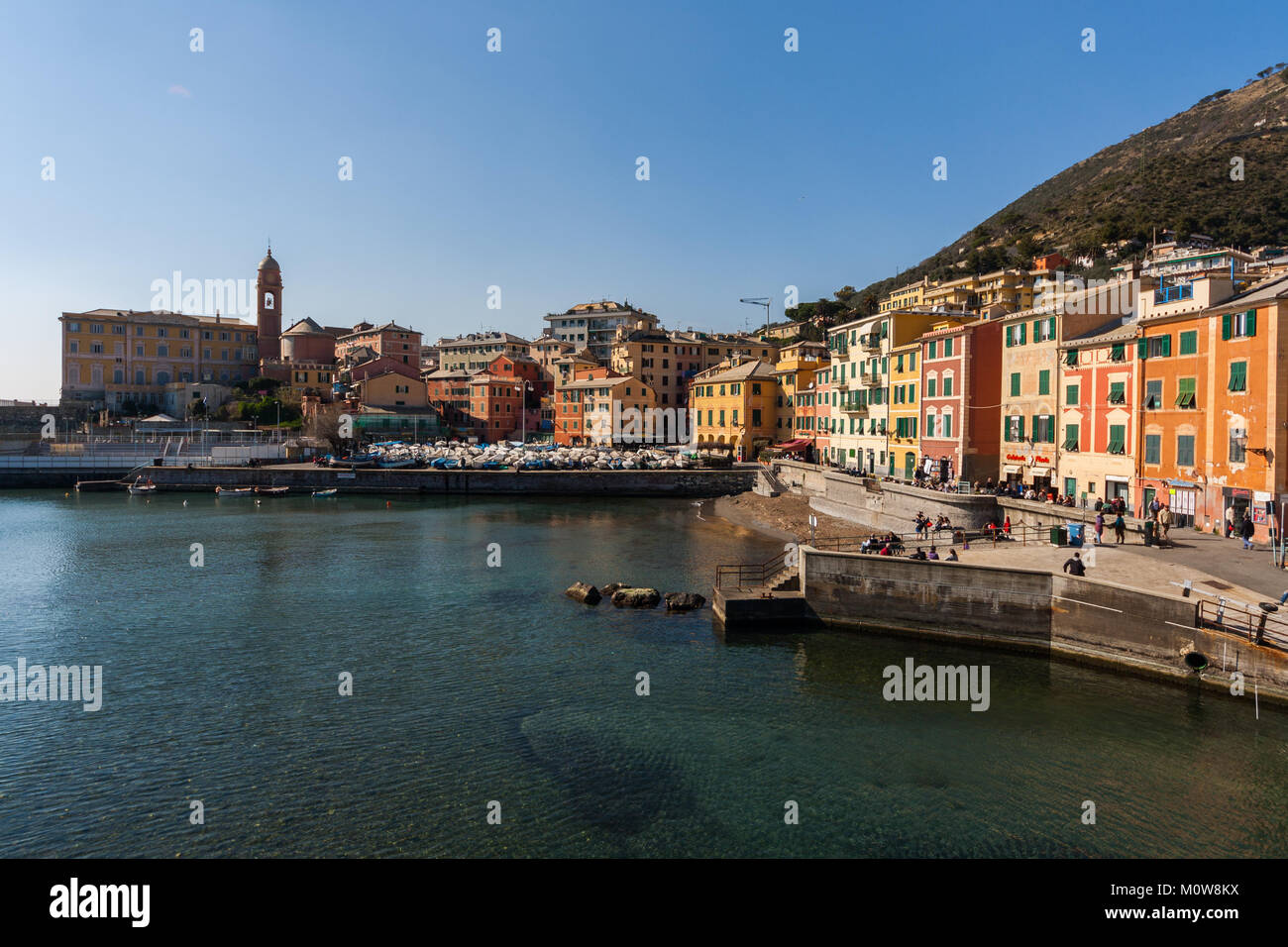 The center of Genova Nervi , Genoa , Ligurian Sea , Liguria , Italy ...