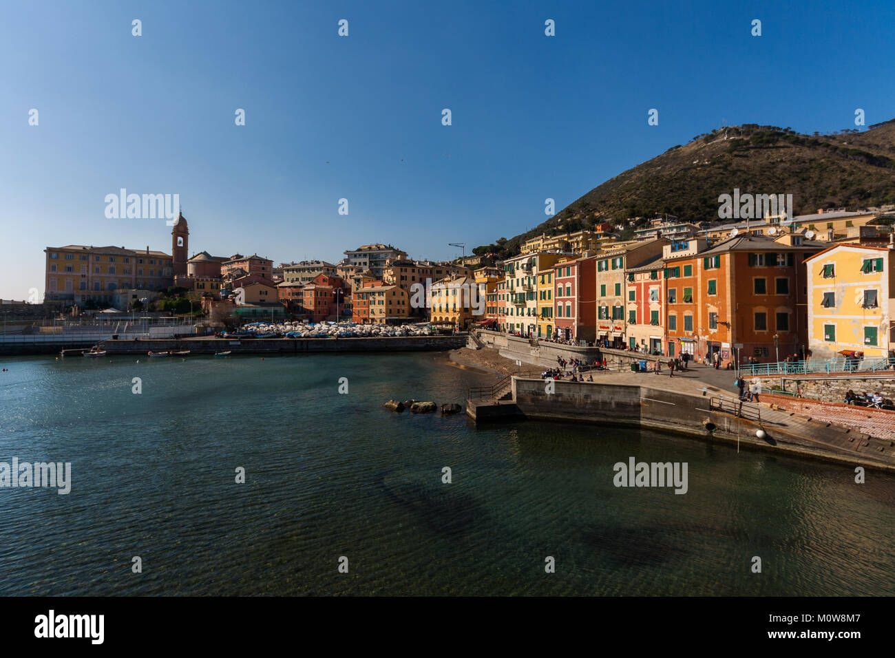 The center of Genova Nervi , Genoa , Ligurian Sea , Liguria , Italy ...