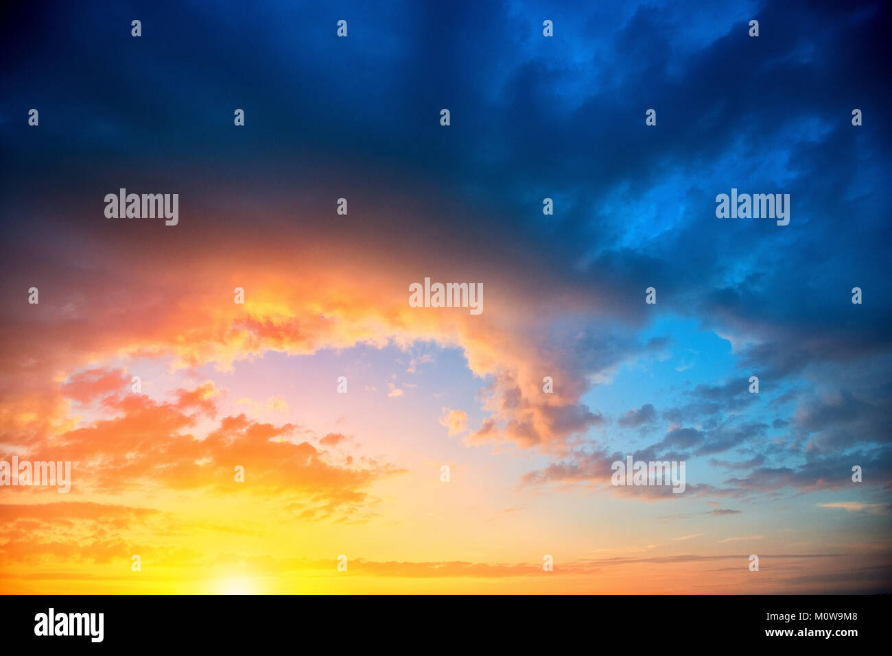 Colorful sky background after sunset Stock Photo - Alamy