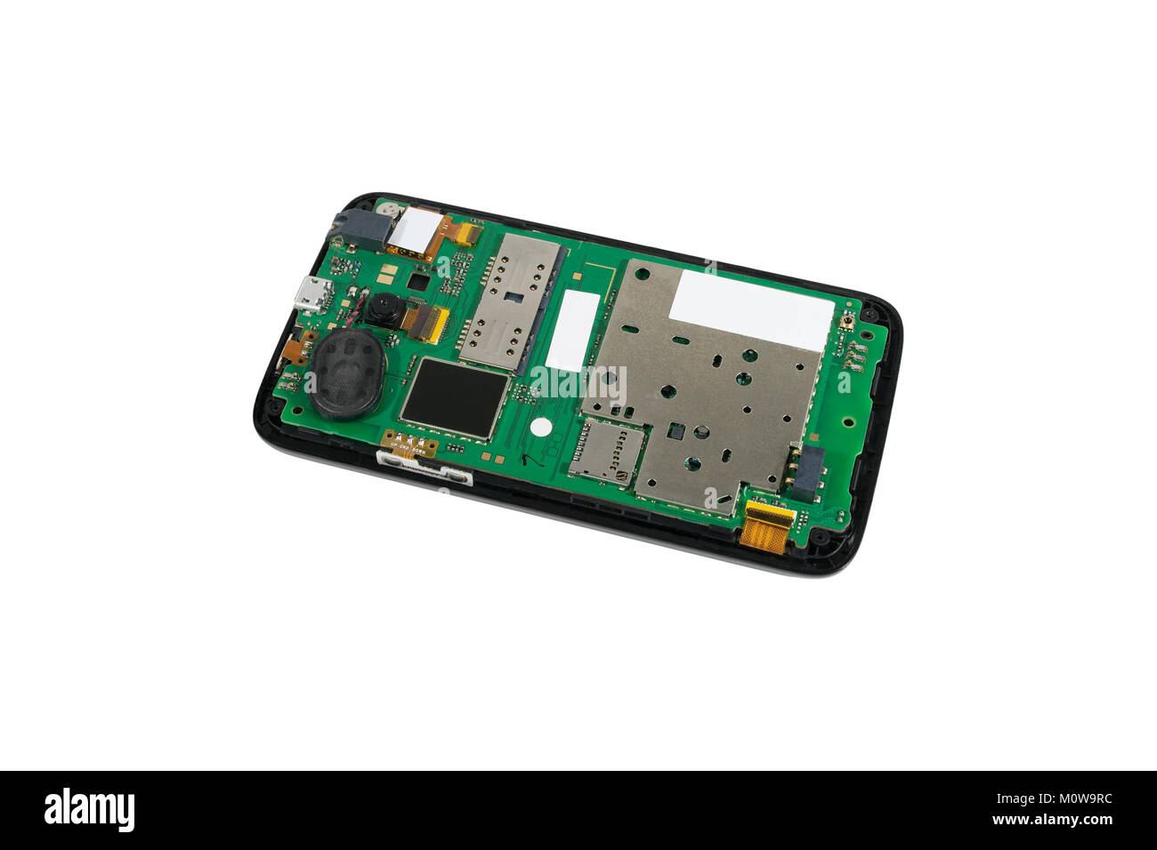 Disassembled cell phone. Isolated on white background Stock Photo - Alamy