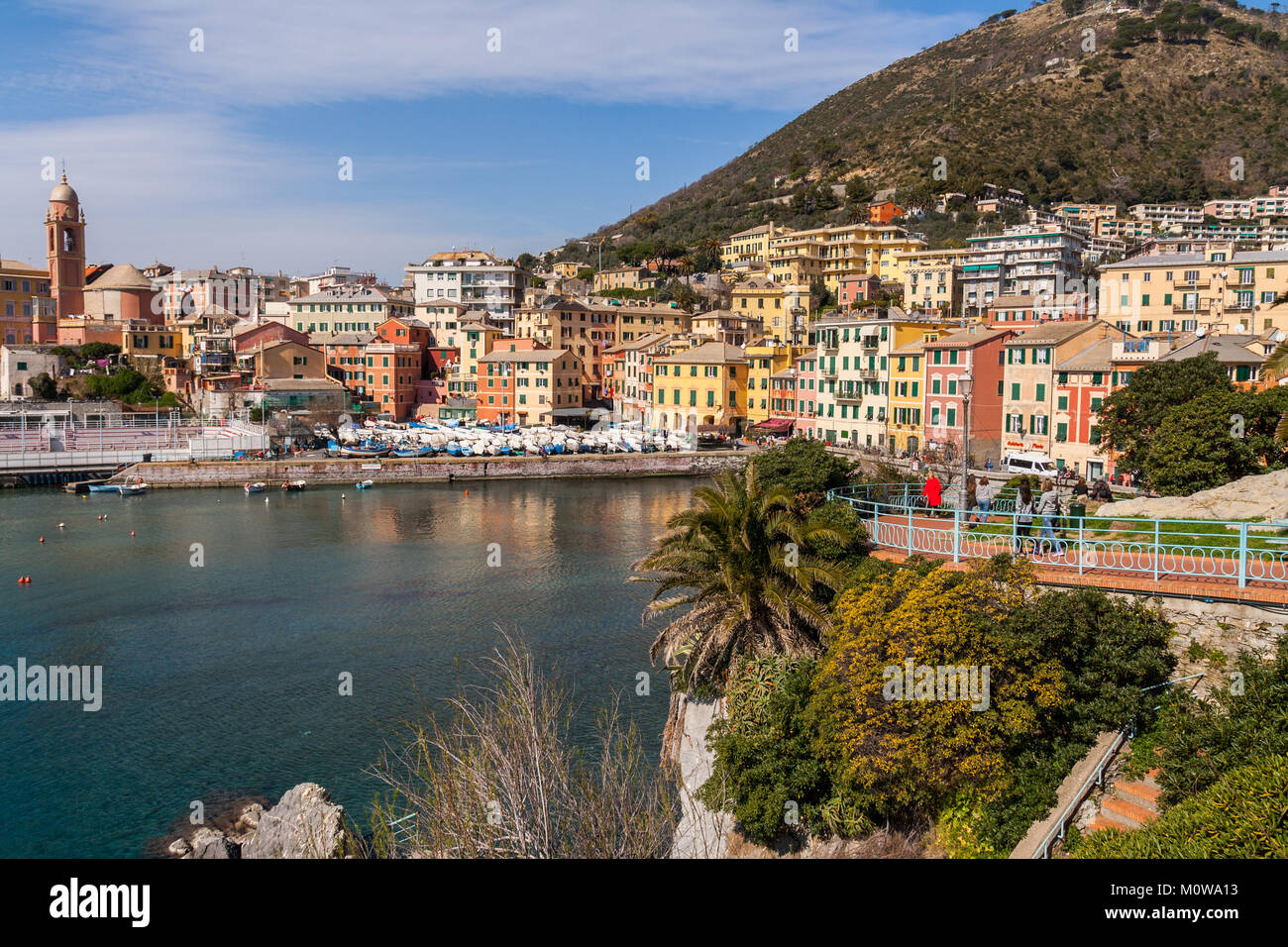 The center of Genova Nervi , Genoa , Ligurian Sea , Liguria , Italy ...
