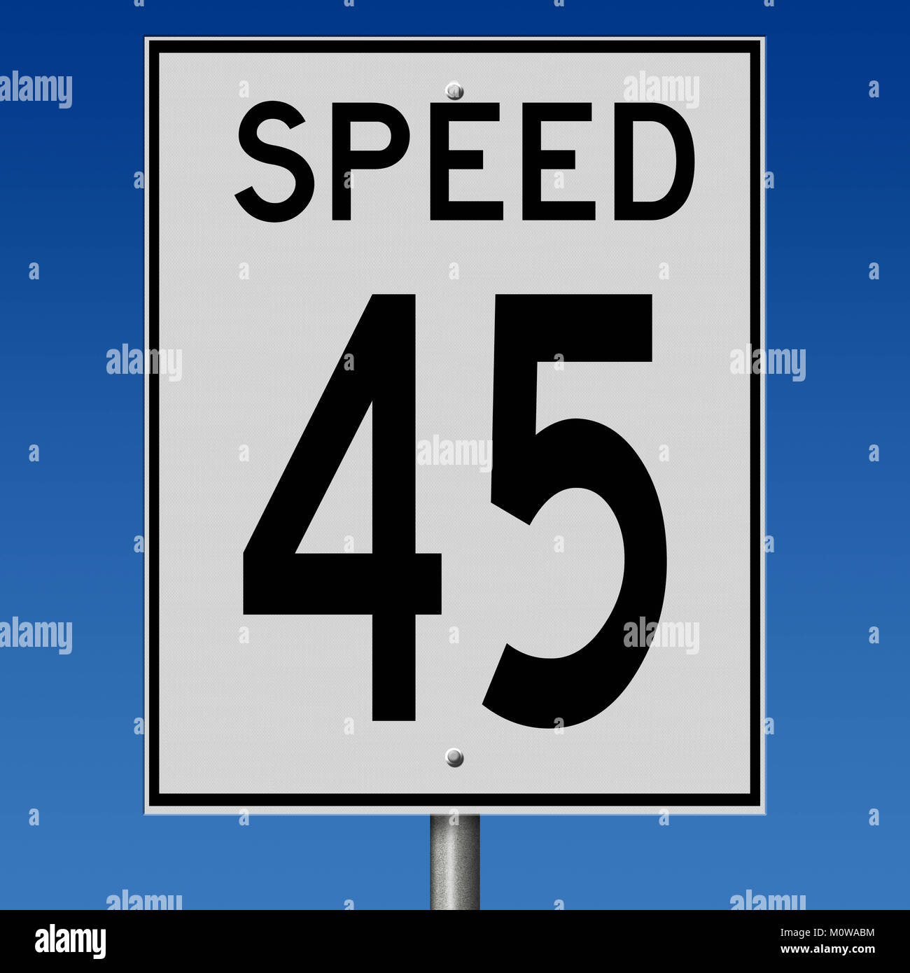 Speed limit 45 road sign hi-res stock photography and images - Alamy