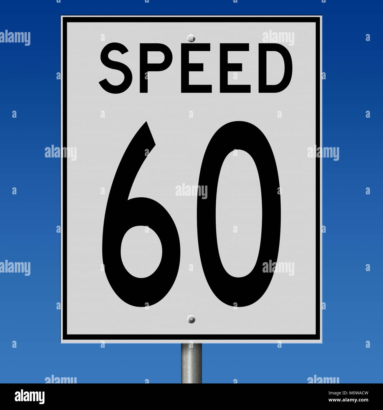 A 3d rendering of a highway speed sign Stock Photo - Alamy