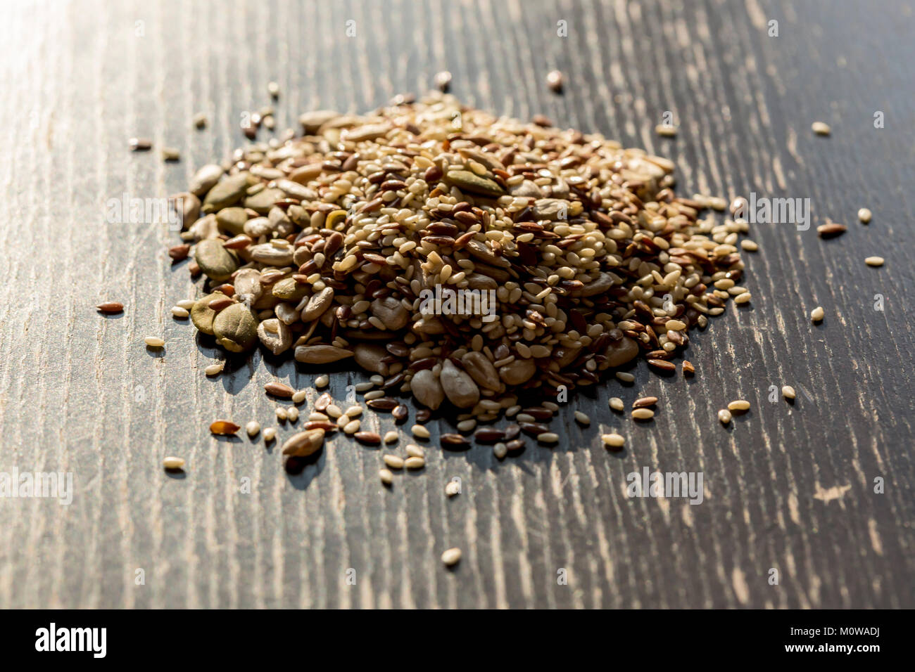 Mixed seeds - pumpkin, sesame, sunflower, flax for healthy eating on ...