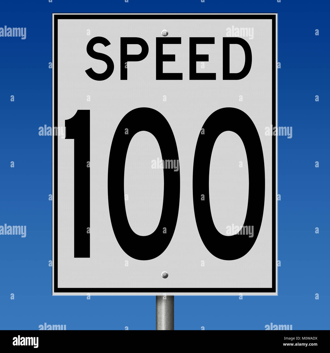 A 3d rendering of a highway speed sign Stock Photo - Alamy