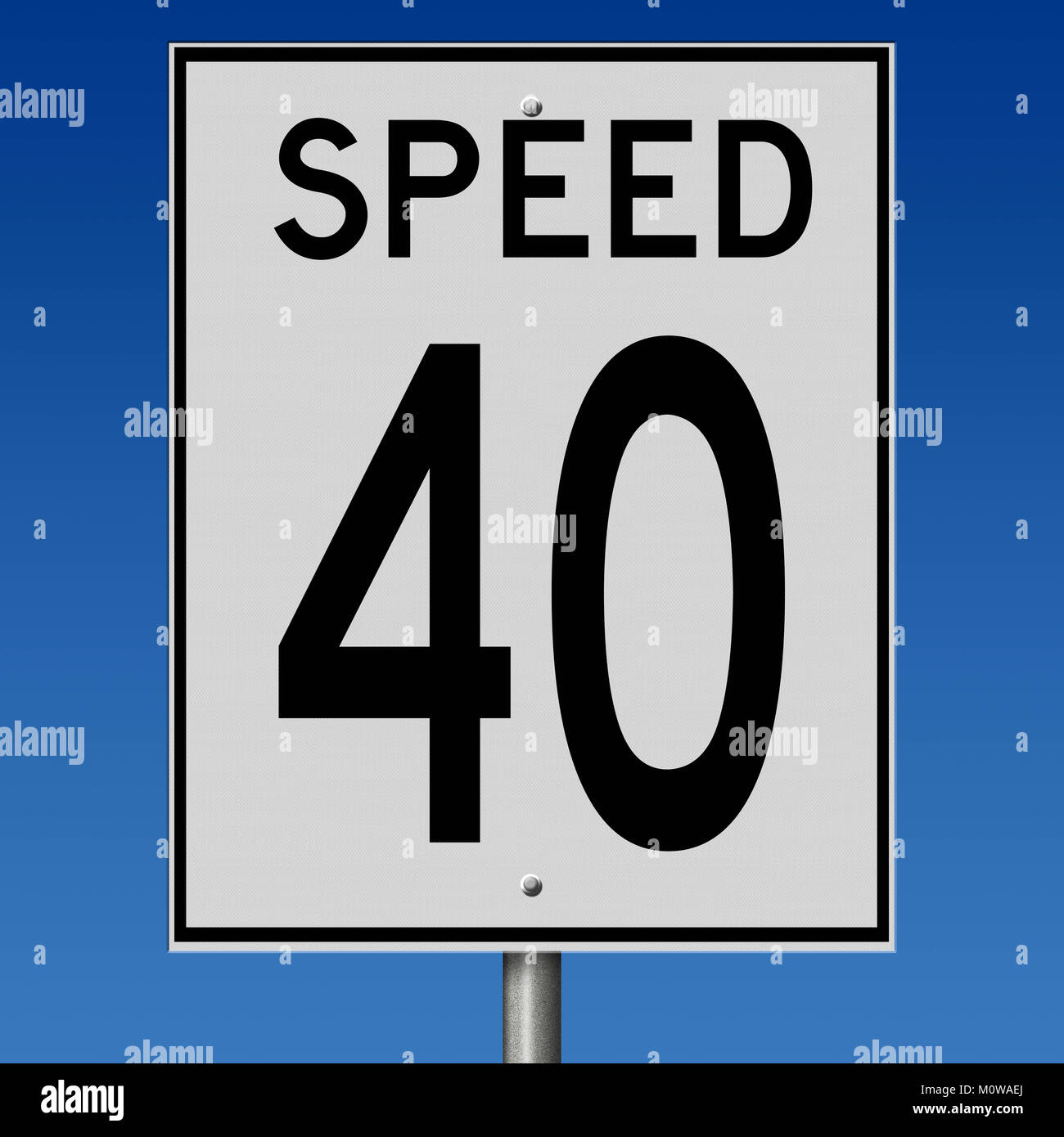 A 3d rendering of a highway speed sign Stock Photo - Alamy