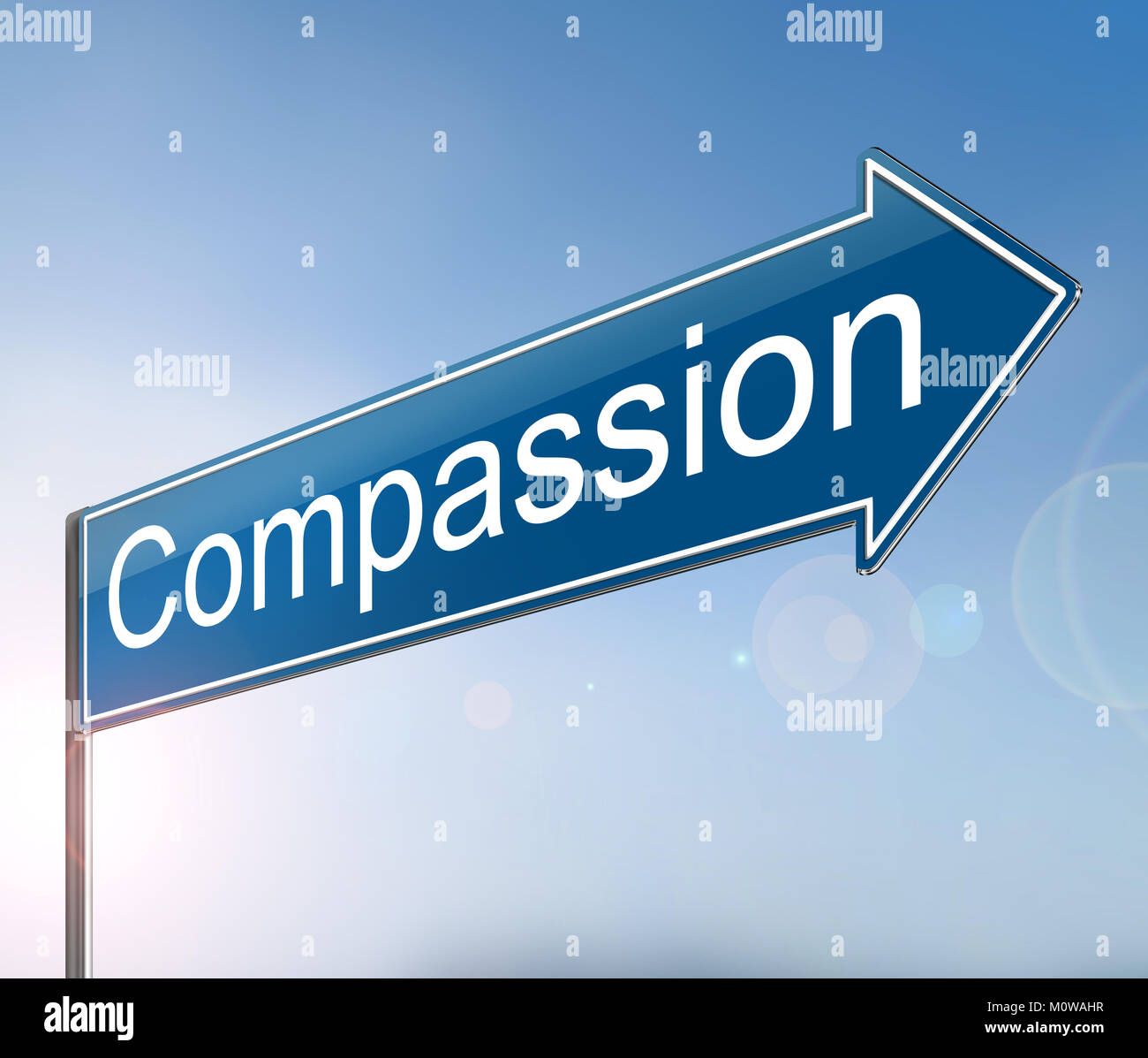 3d Illustration depicting a sign with a compassion concept Stock Photo ...
