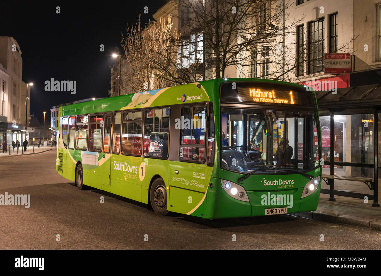 Night bus worthing hi-res stock photography and images - Alamy