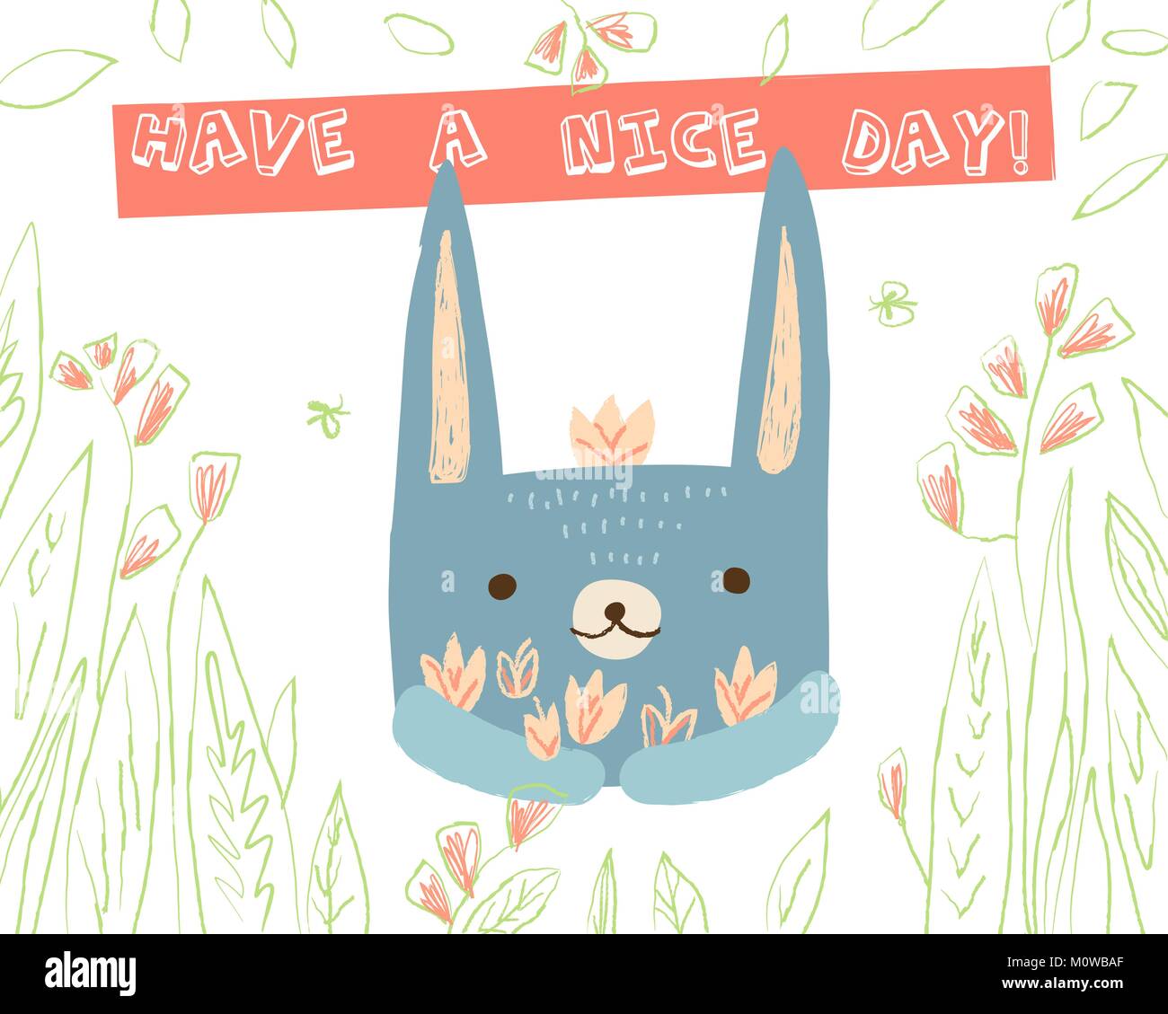 Animal greeting card Stock Vector Image & Art - Alamy