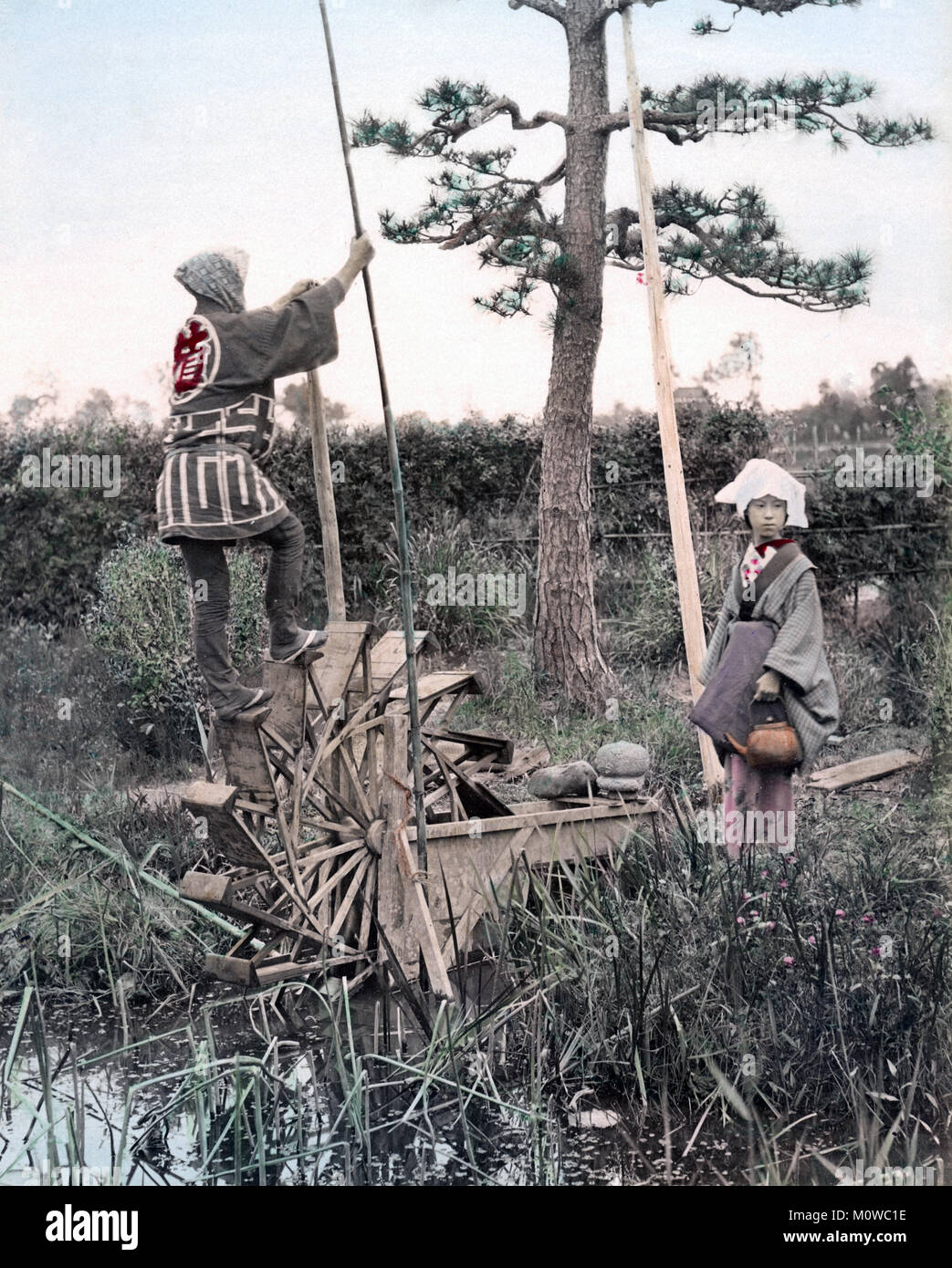Irrigation water wheel japan hi-res stock photography and images - Alamy