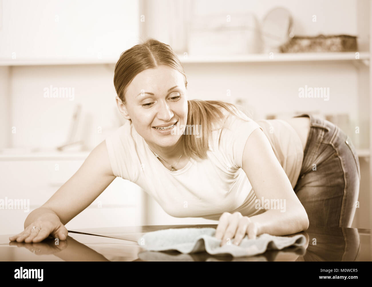 Wiping surface hi-res stock photography and images - Alamy