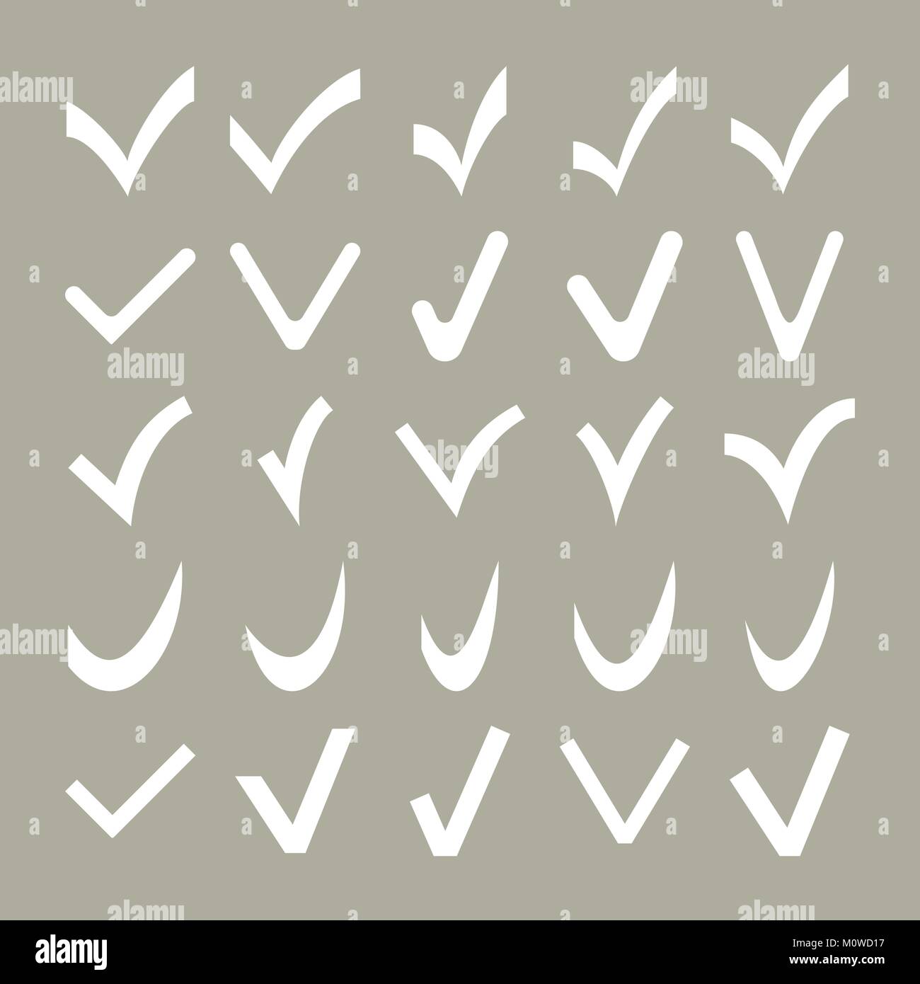 Set of Different Vector Check Marks Stock Vector Image & Art - Alamy
