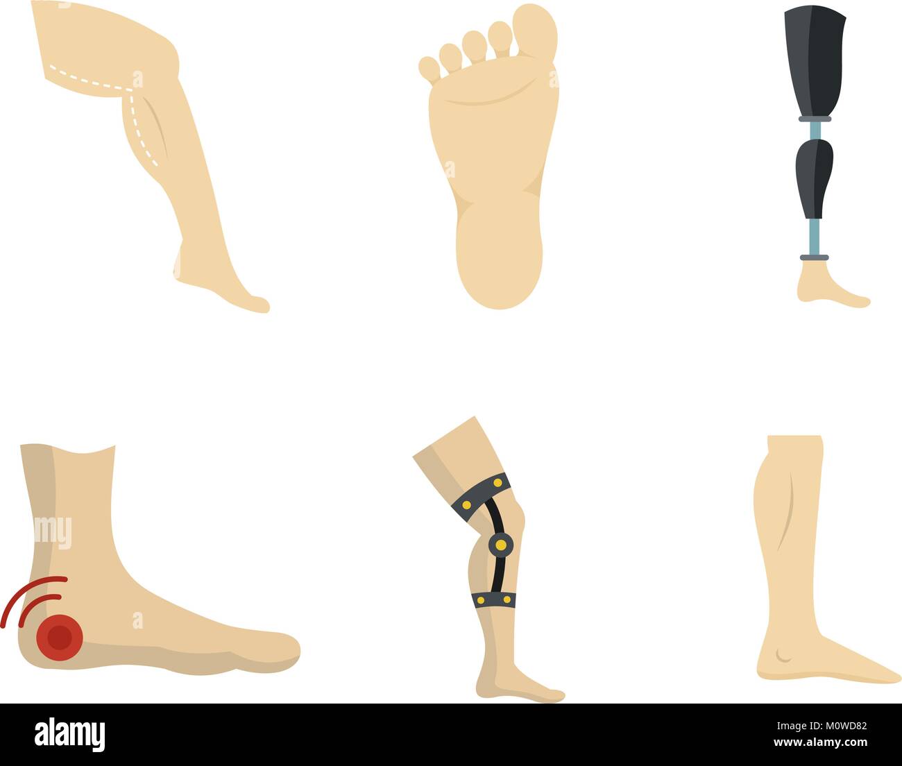 Foot ankle closeup Stock Vector Images - Alamy
