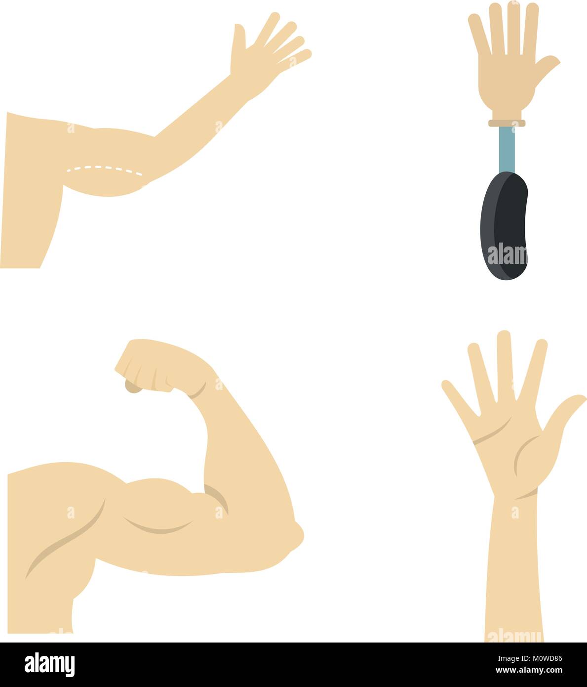 Male builder flexing arm Stock Vector Images - Alamy
