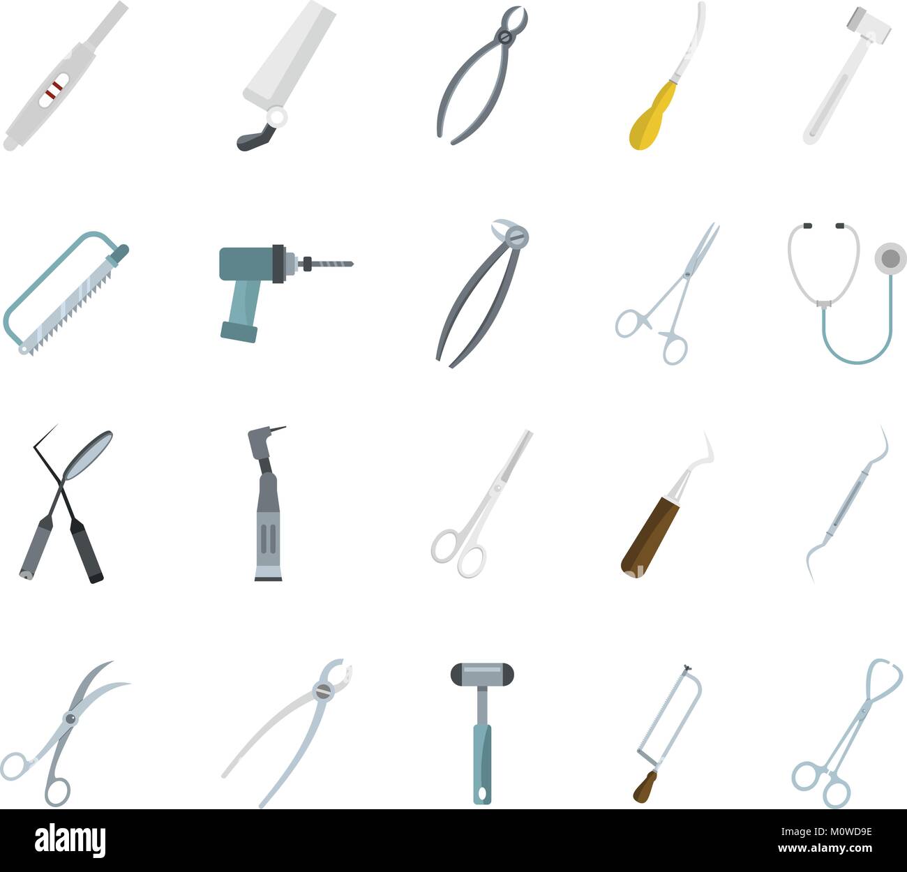 Medical tools icon set, flat style Stock Vector Image & Art - Alamy